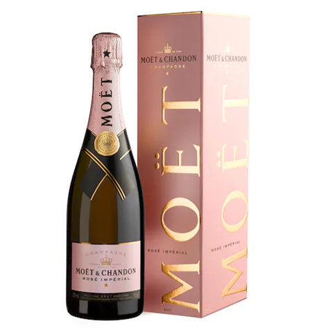 Moët & Chandon Brut Rose Impérial NV Champagne Bottle 75cl - Gift Case ...